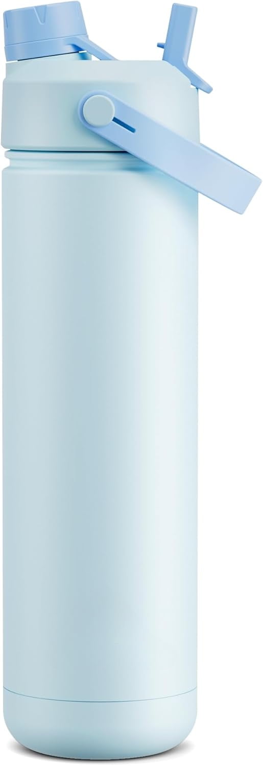 26 oz Insulated Water Bottle with 2-in-1 Straw and Spout Lid, Keep Cold ...