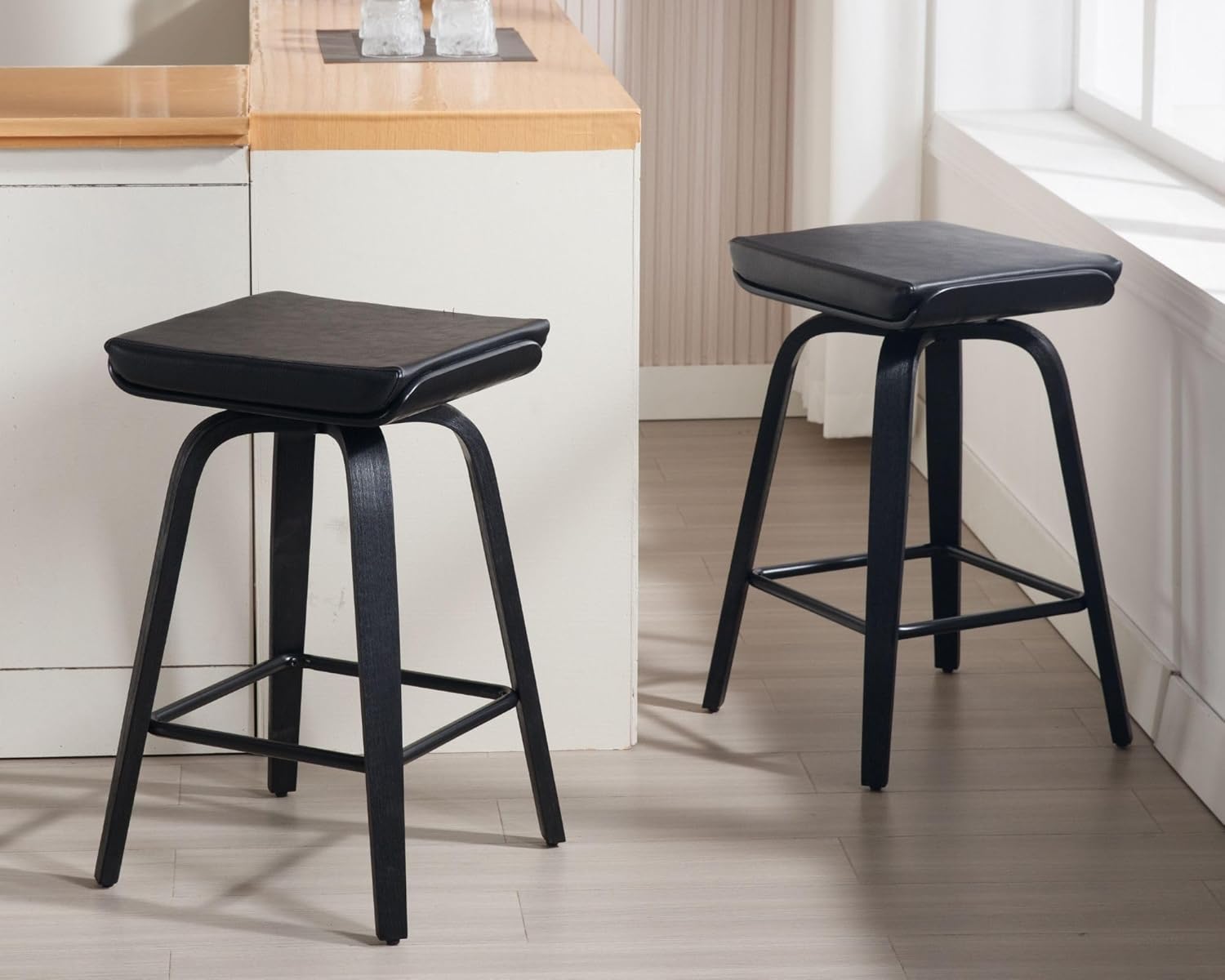 26\u2019\u2019 Swivel Counter Stools Counter Height Bar Stools Rustic ...