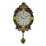 26 x 13 in. Wall Clock with Pendulum - Walmart.com