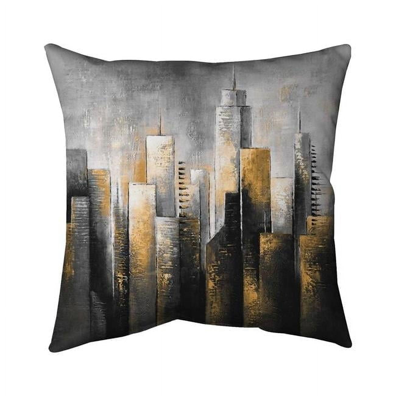 26 x 26 in. Abstract Skyline-Double Sided Print Indoor Pillow Cover ...