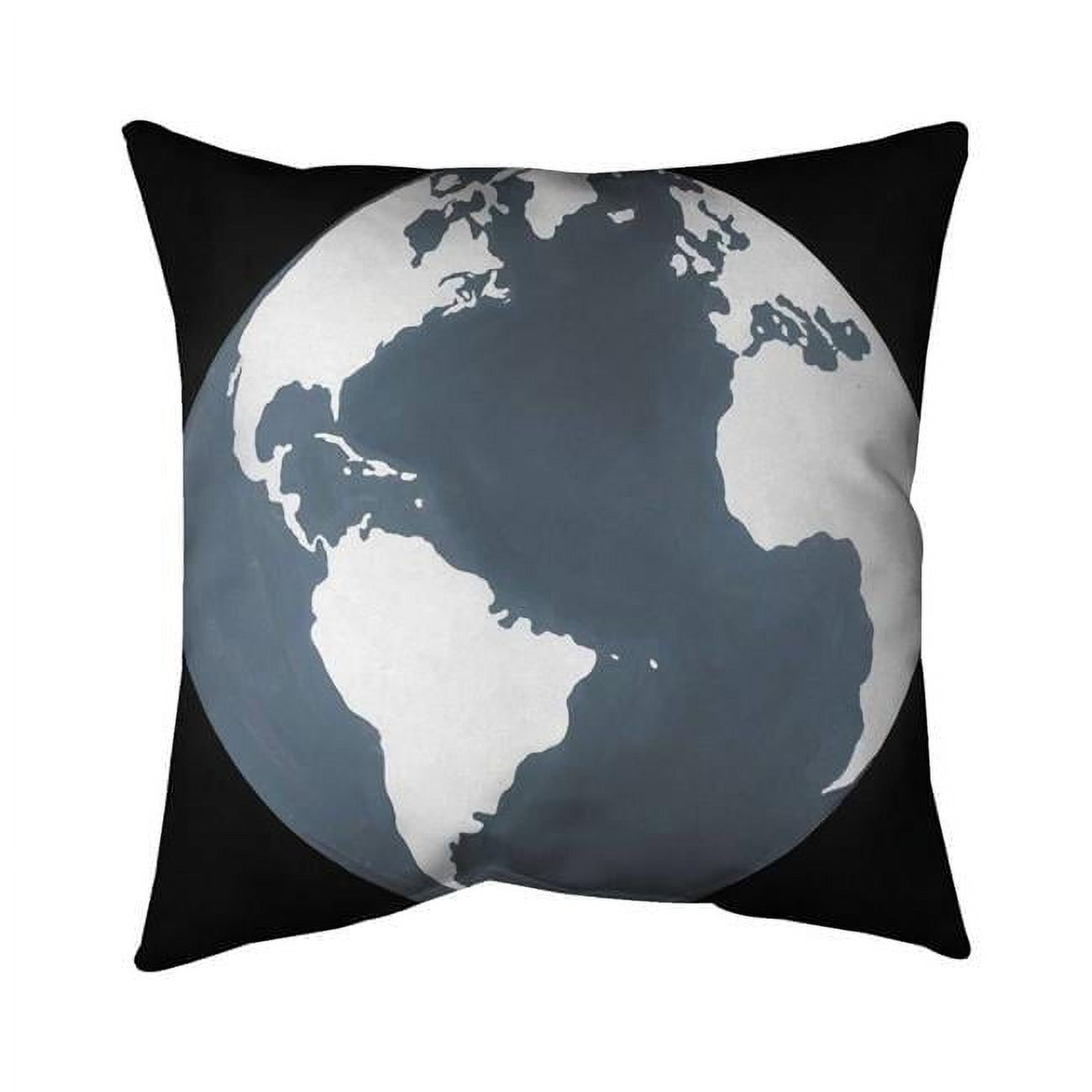 26 x 26 in. Earth Satellite View-Double Sided Print Indoor Pillow ...