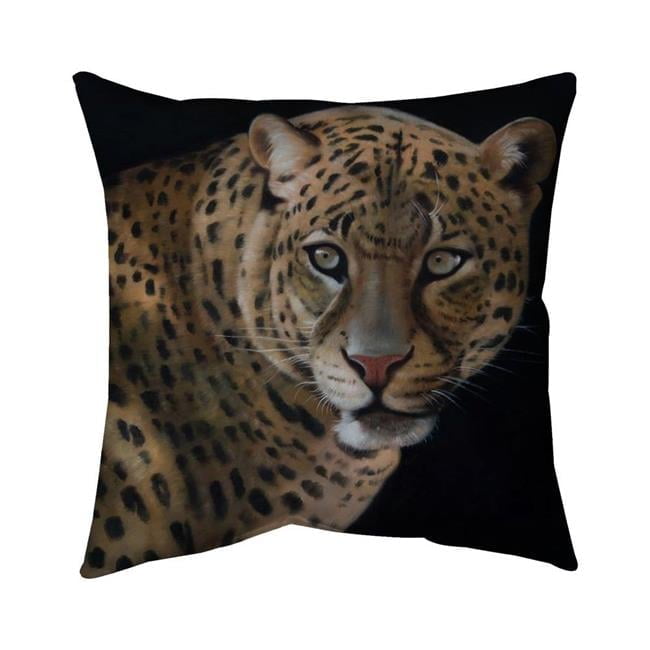 26 x 26 in. Realistic Fierce Leopard-Double Sided Print Indoor Pillow ...