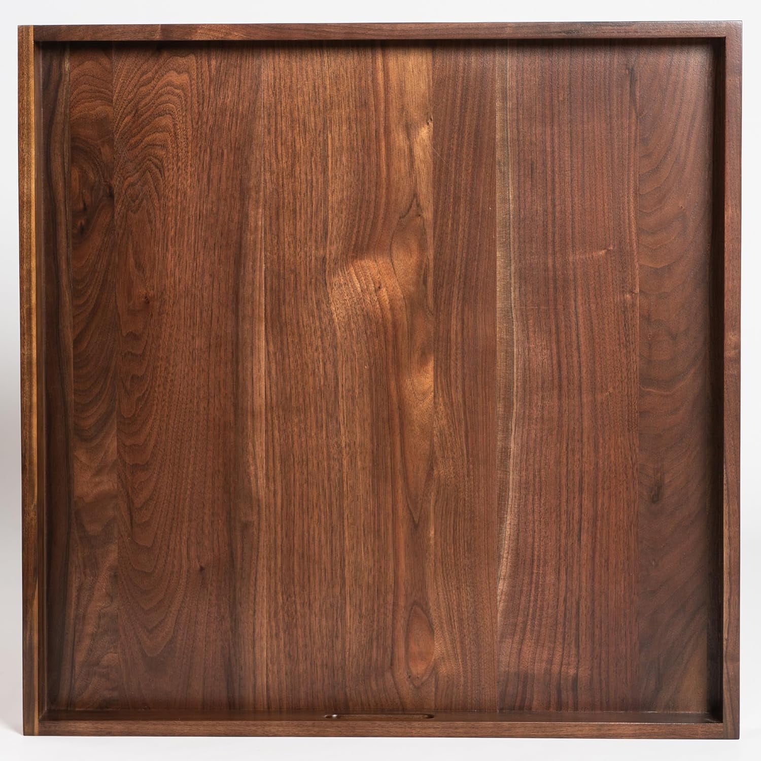 26 x 26 inches Large Square Solid Black Walnut Wooden Serving Tray ...