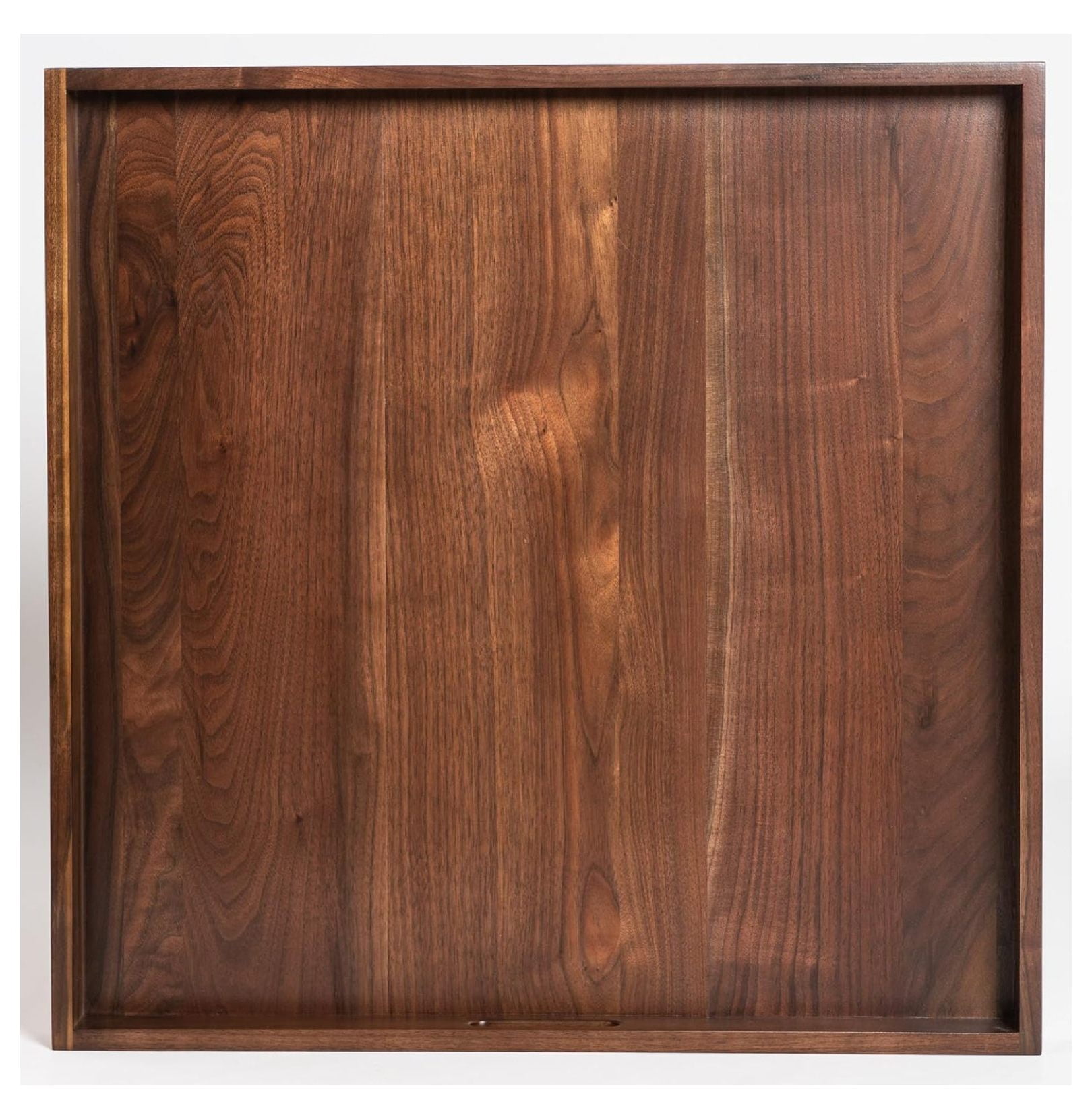 26 x 26 inches Large Square Solid Black Walnut Wooden Serving Tray ...