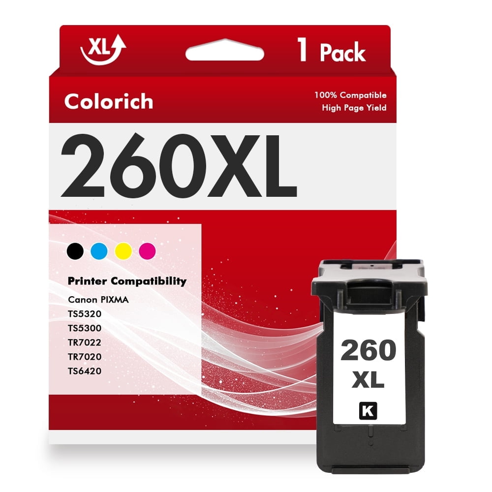 260 260XL Ink Cartridge Compatible for Canon PG-260XL for PIXMA TS6420 ...