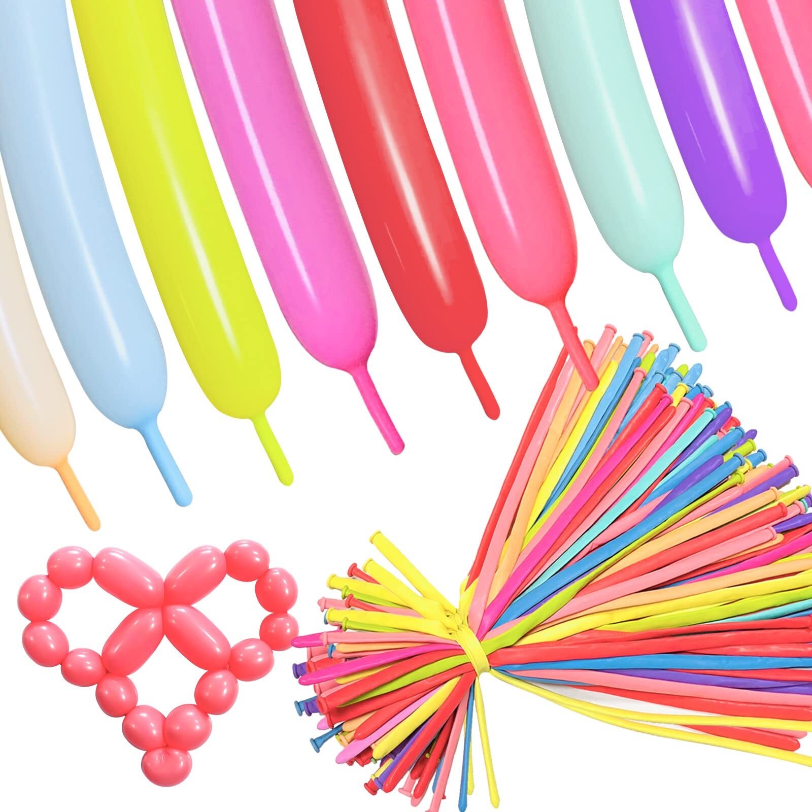 260 Balloons Clear Long Balloons 100 Pack Twisting Animal Balloon ...