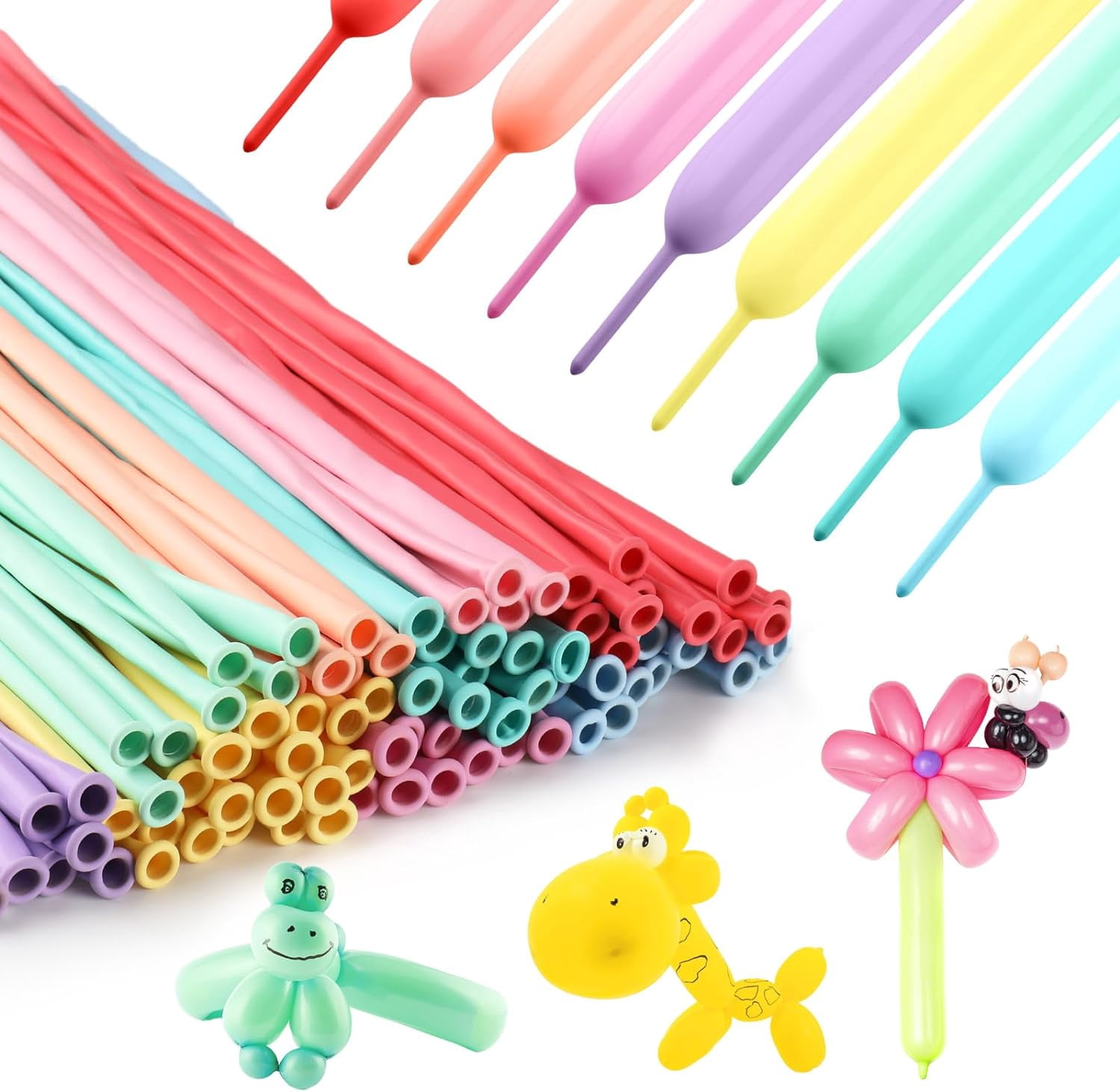 260 Balloons Pastel Long Balloons - Thickening Latex for Balloon ...