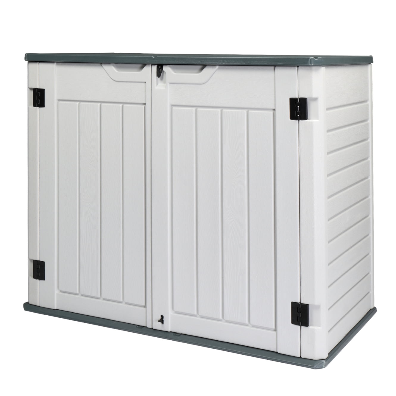 260 Gallon Outdoor Storage Shed with Built-in Handles, Yard Storage Box ...