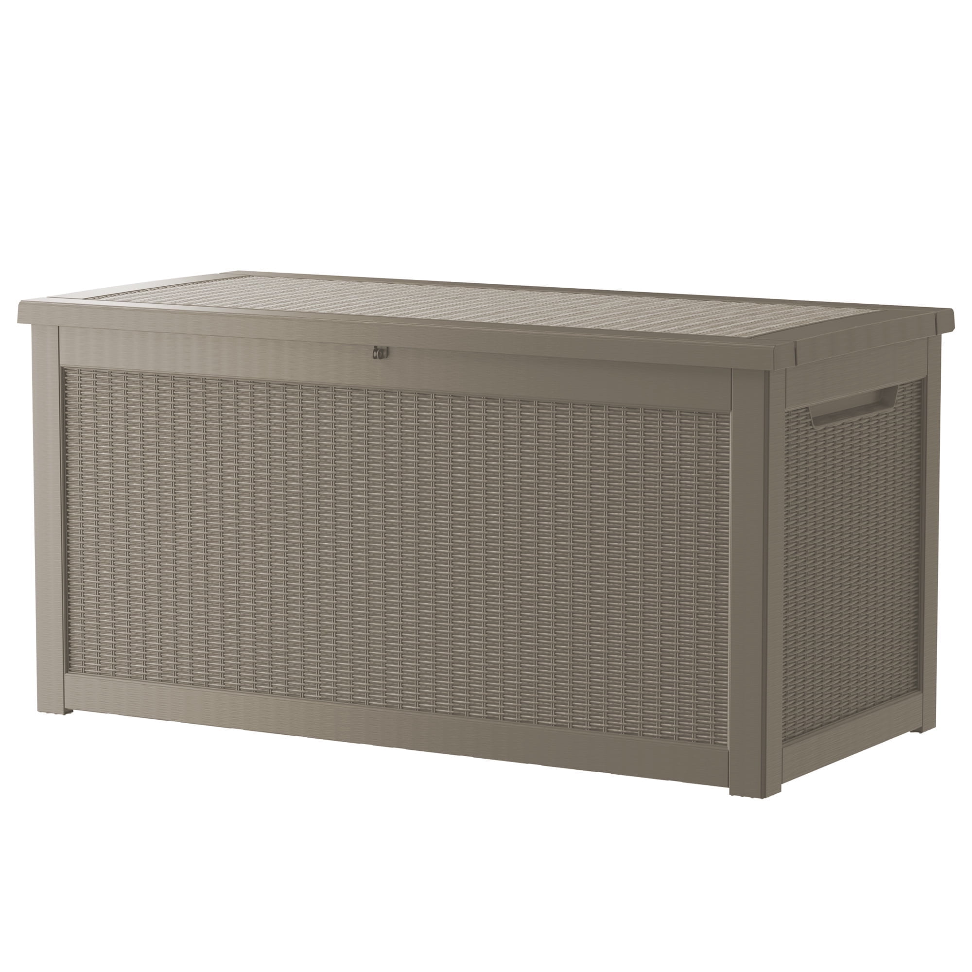 260 Gallon Rattan Deck Box, Lockable Weatherproof Storage Box for ...