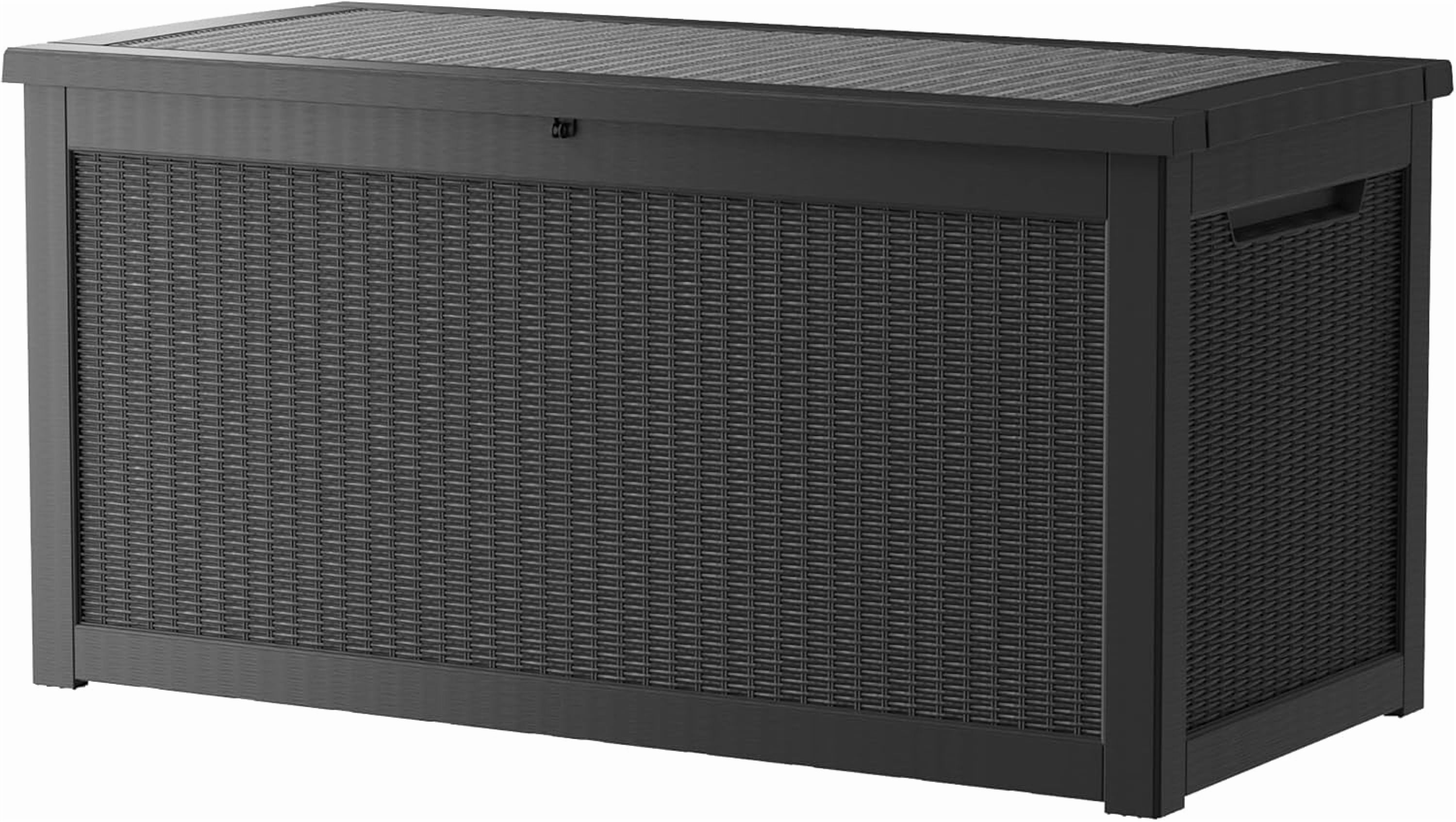 260 Gallon Resin Lockable Waterproof Outdoor Storage Box for Patio ...