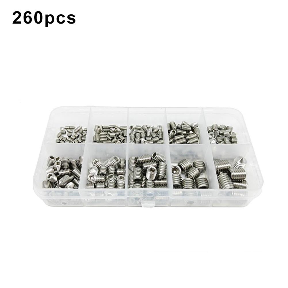 260 Hex Hexagon Socket Set Screw Cone Point Grub Screw Tapered End ...