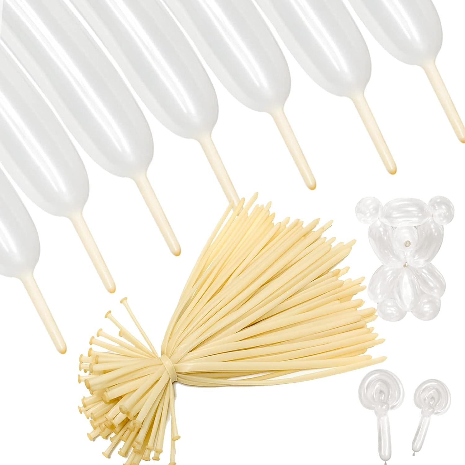 260 Long Balloons 100 Pack Red Twisting Animal Balloons Thickening ...