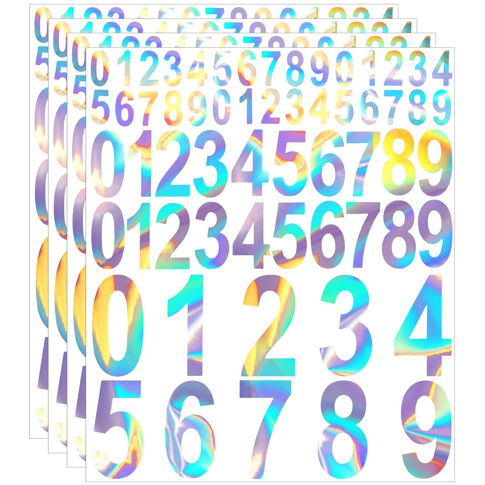 260 Pcs Mailbox Numbers Sticker Adhesive Numbers for Outside Reflective ...