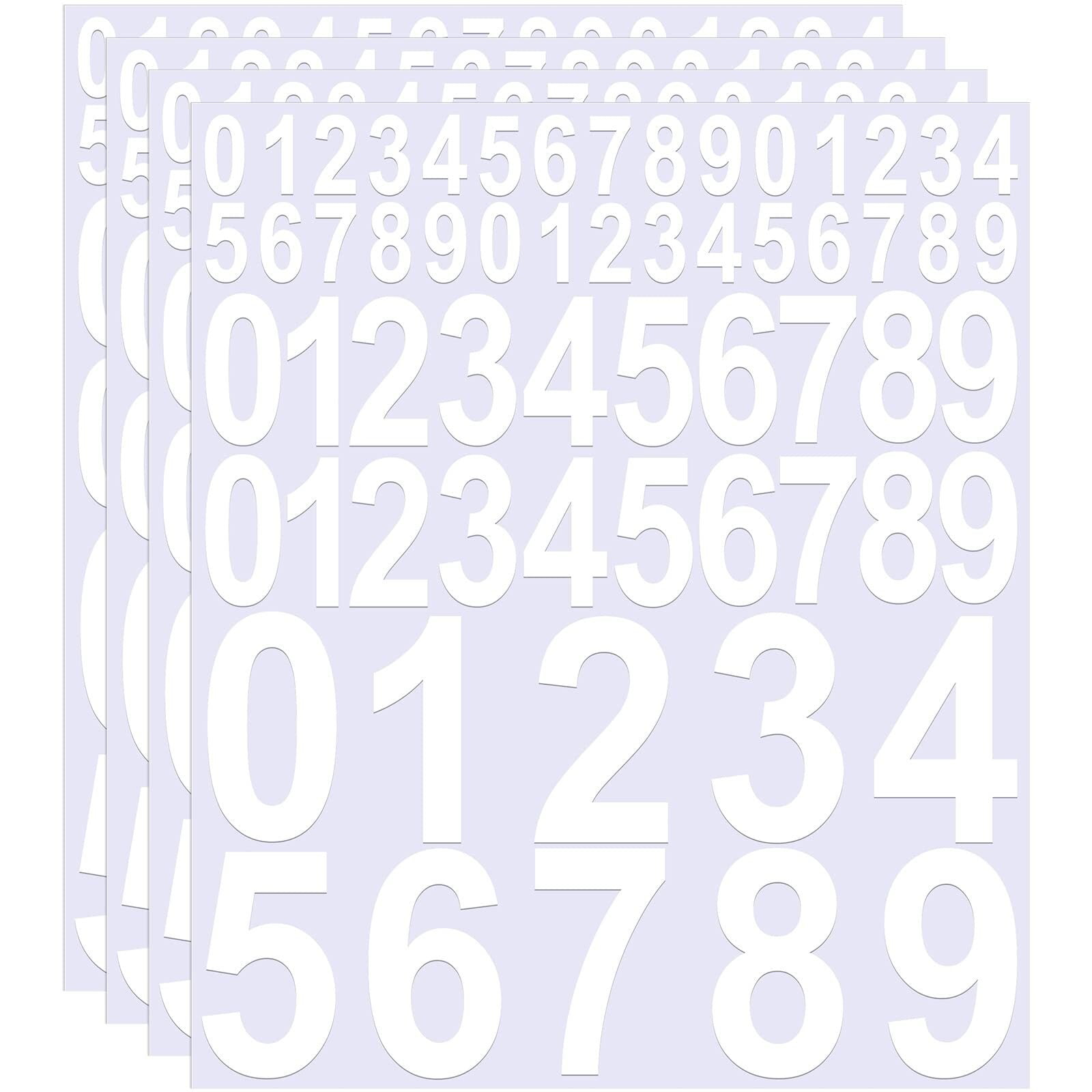 260 Pcs Mailbox Numbers Sticker Adhesive Numbers for Outside Reflective ...