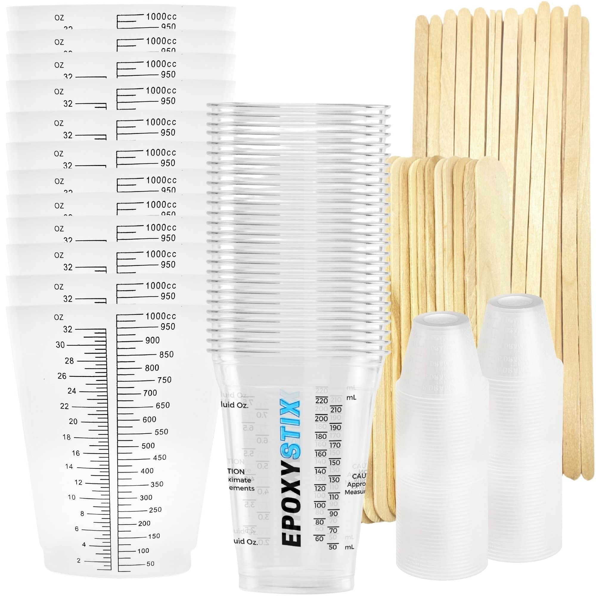 260 Piece EpoxyStix Ultimate Mixing Cup Combo Pack for Epoxy Resin and ...