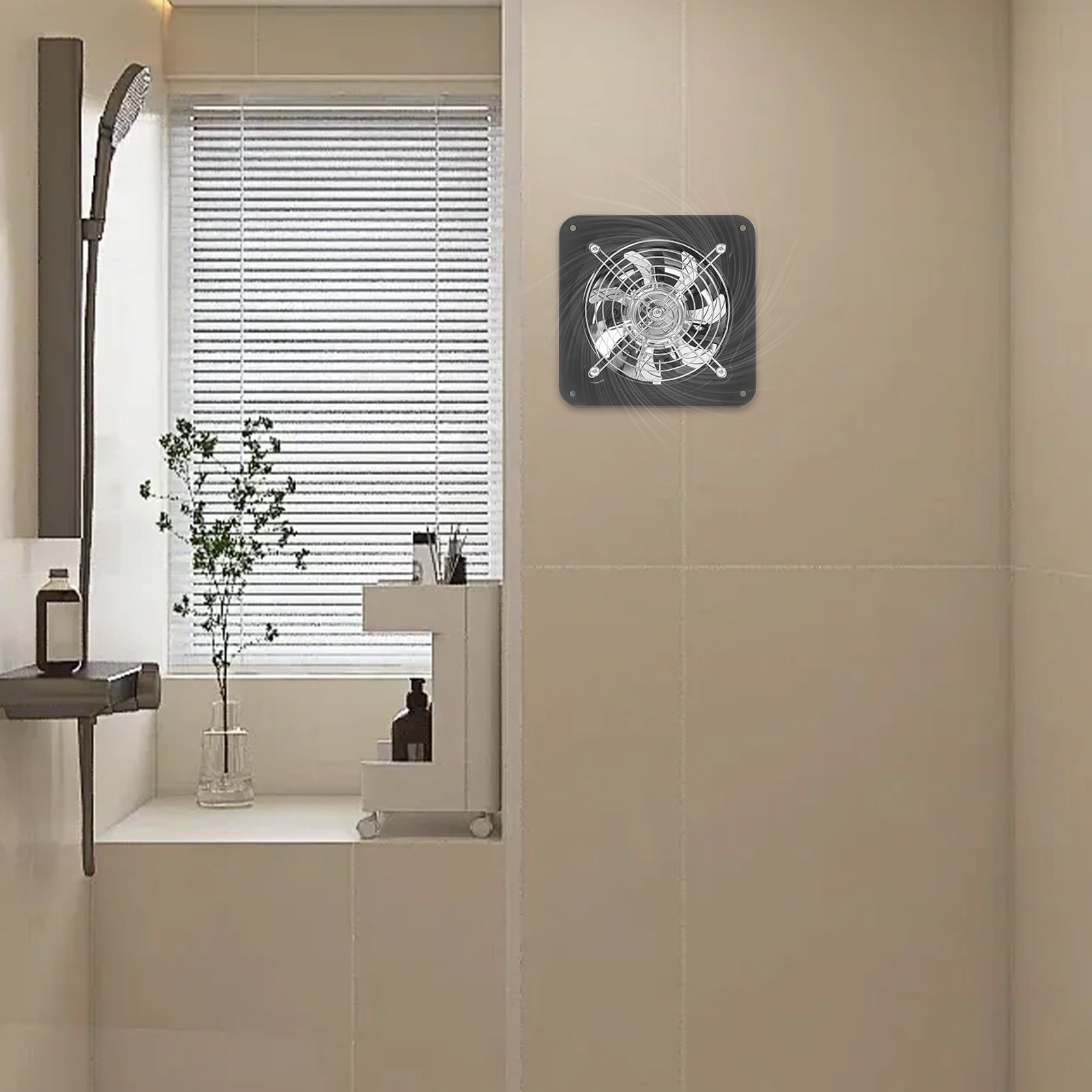 2600RPM High-Flow Exhaust Fan - Wall/Window Mount, No Assembly Needed ...