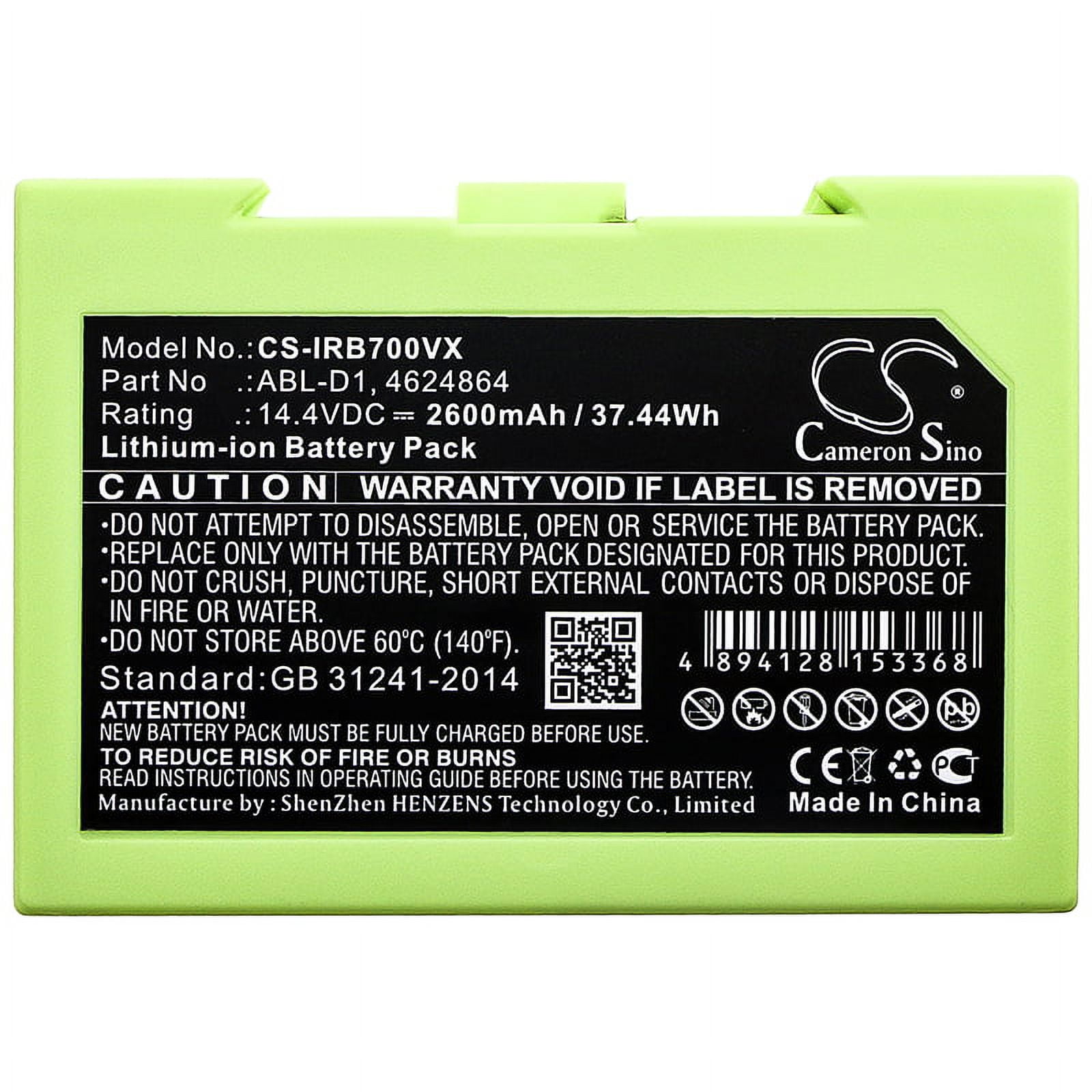 2600mAh ABL-D2 ABL-D1 4624864 Battery for iRobot RA e515020 RA i8+ RA ...