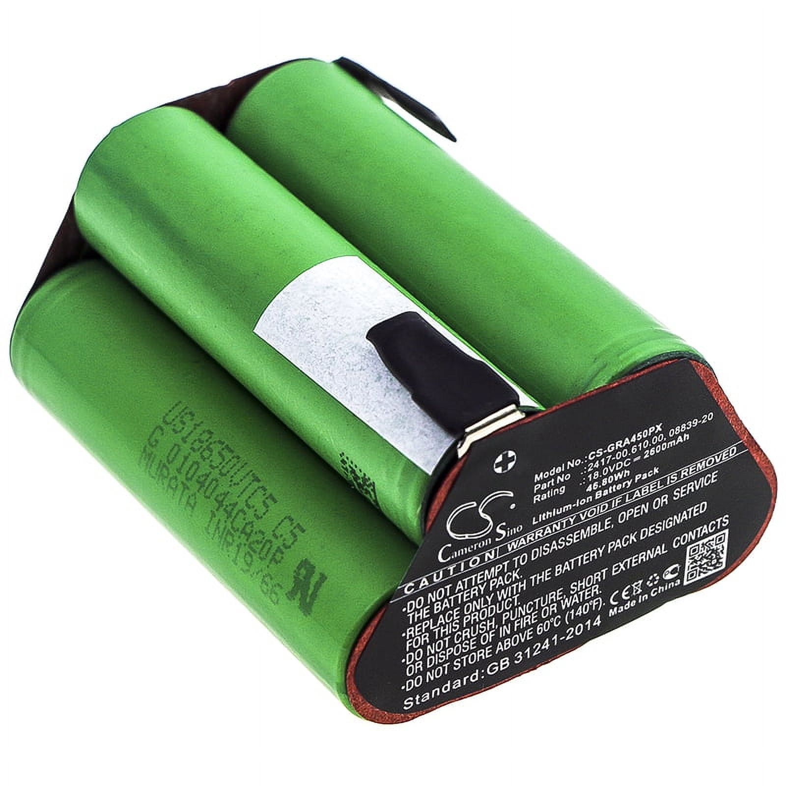 2600mAh Gardena 2417-00.610.00 08839-20 Battery for Accucut 450Li 02417 ...