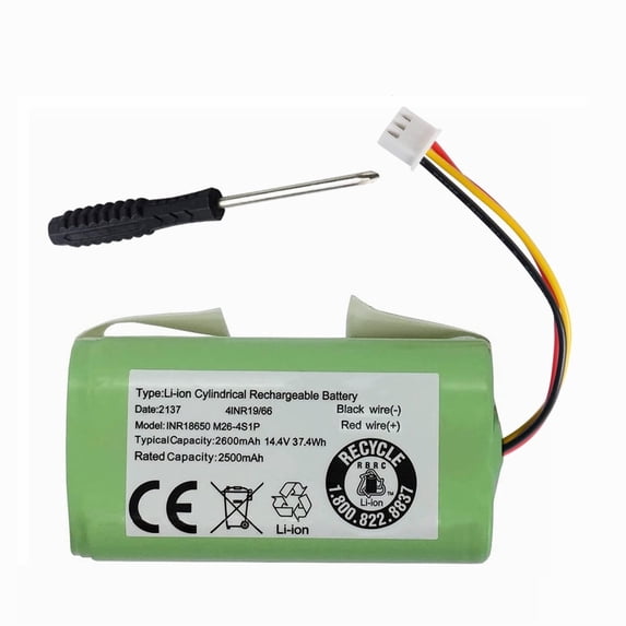 2600mAh New Replacement Battery For iHome AutoVac Eclipse G iHRV1-BLK ...