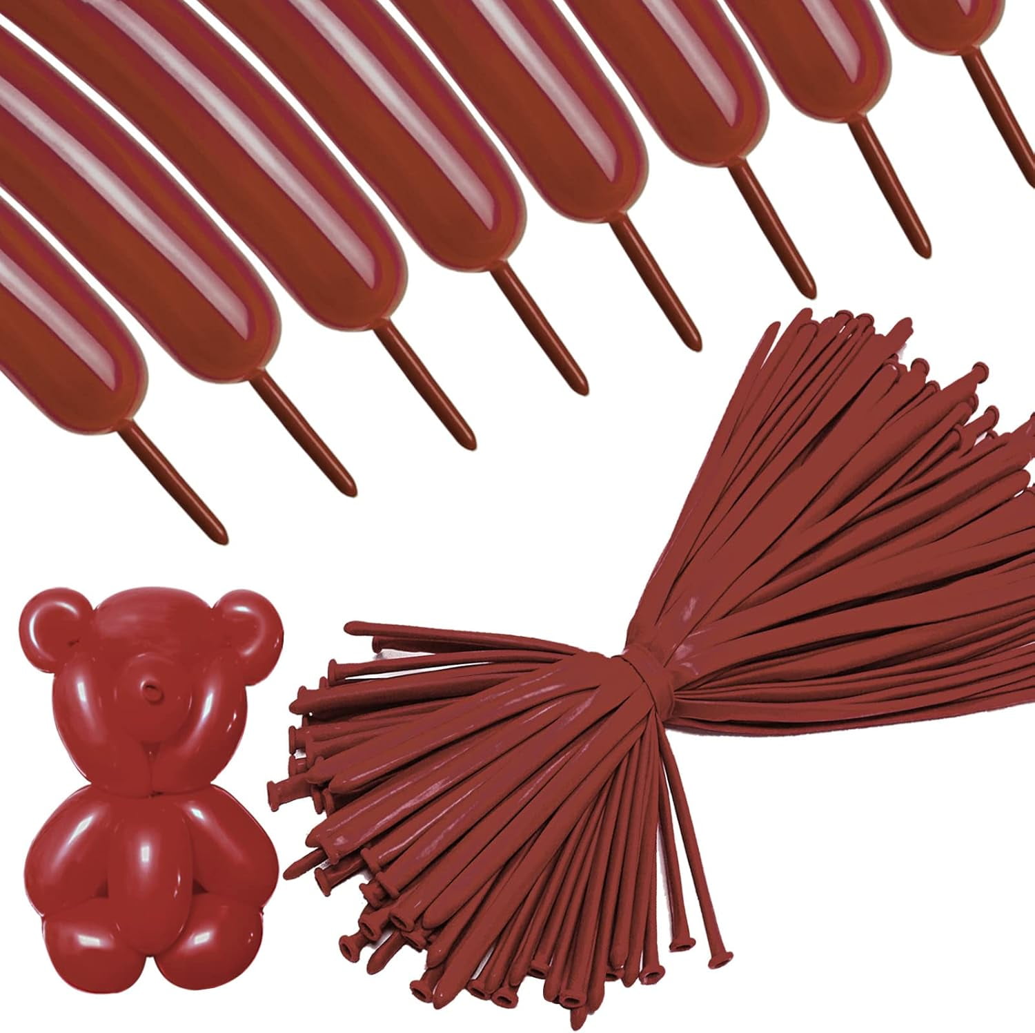 260Q Long Balloons 100 Pack Twisting Animal Balloons Assorted Color ...