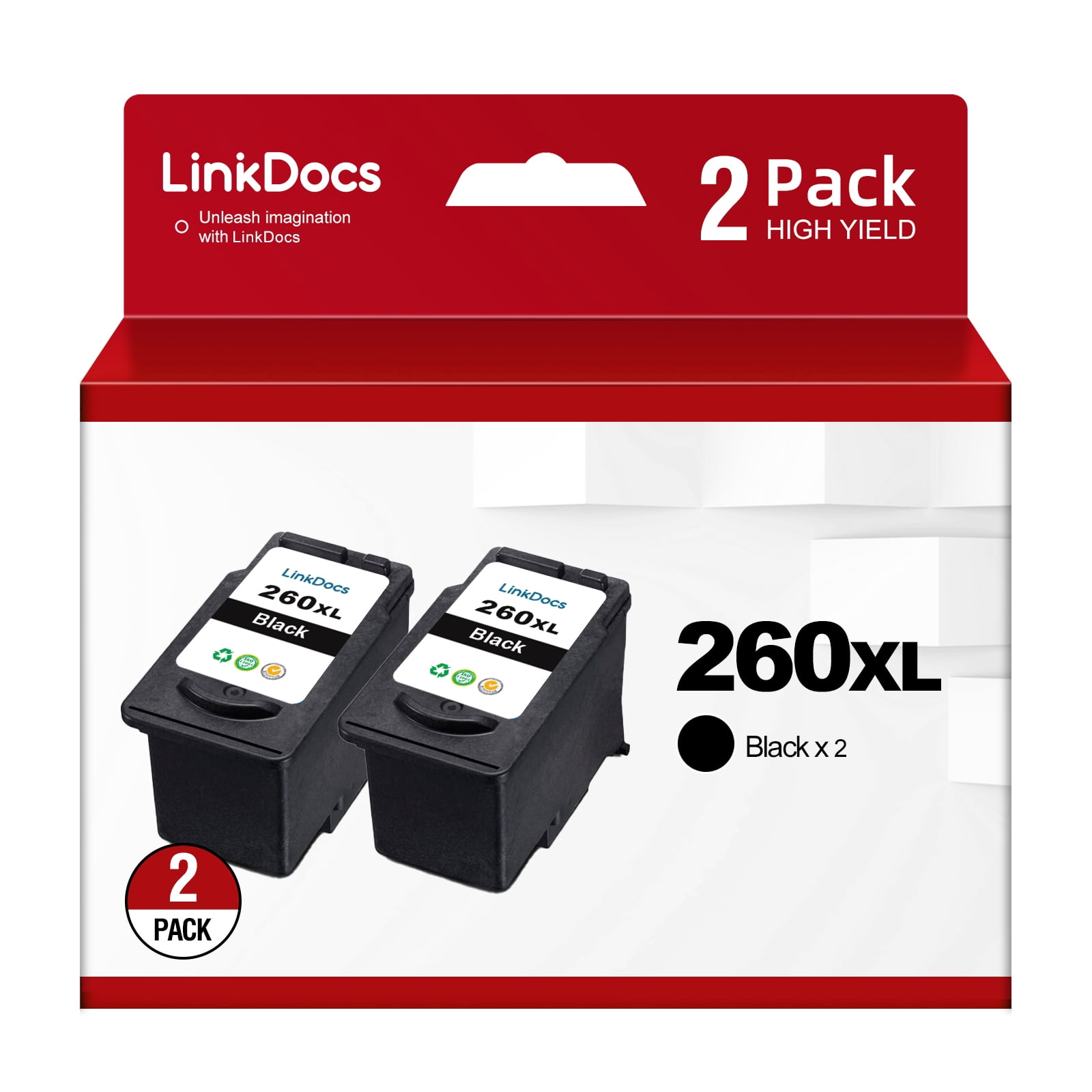260XL Black Ink Cartridges Replacement for Canon 260XL PG-260 XL Work for Canon PIXMA TS5320 ...