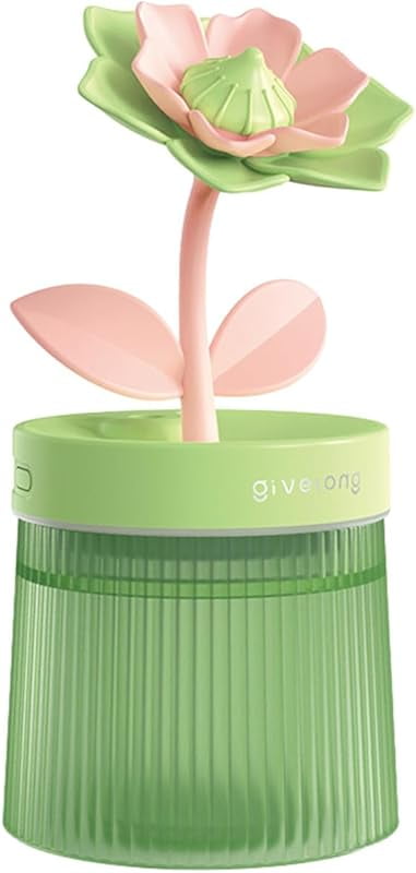 260ml Cool Mist Humidifier with Cute Flower, USB Humidifier with Light ...