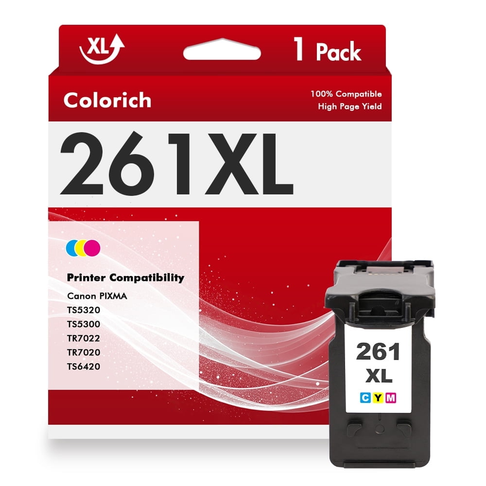 261 261XL Ink Cartridge Compatible for Canon CL-261XL for PIXMA TS6420 ...