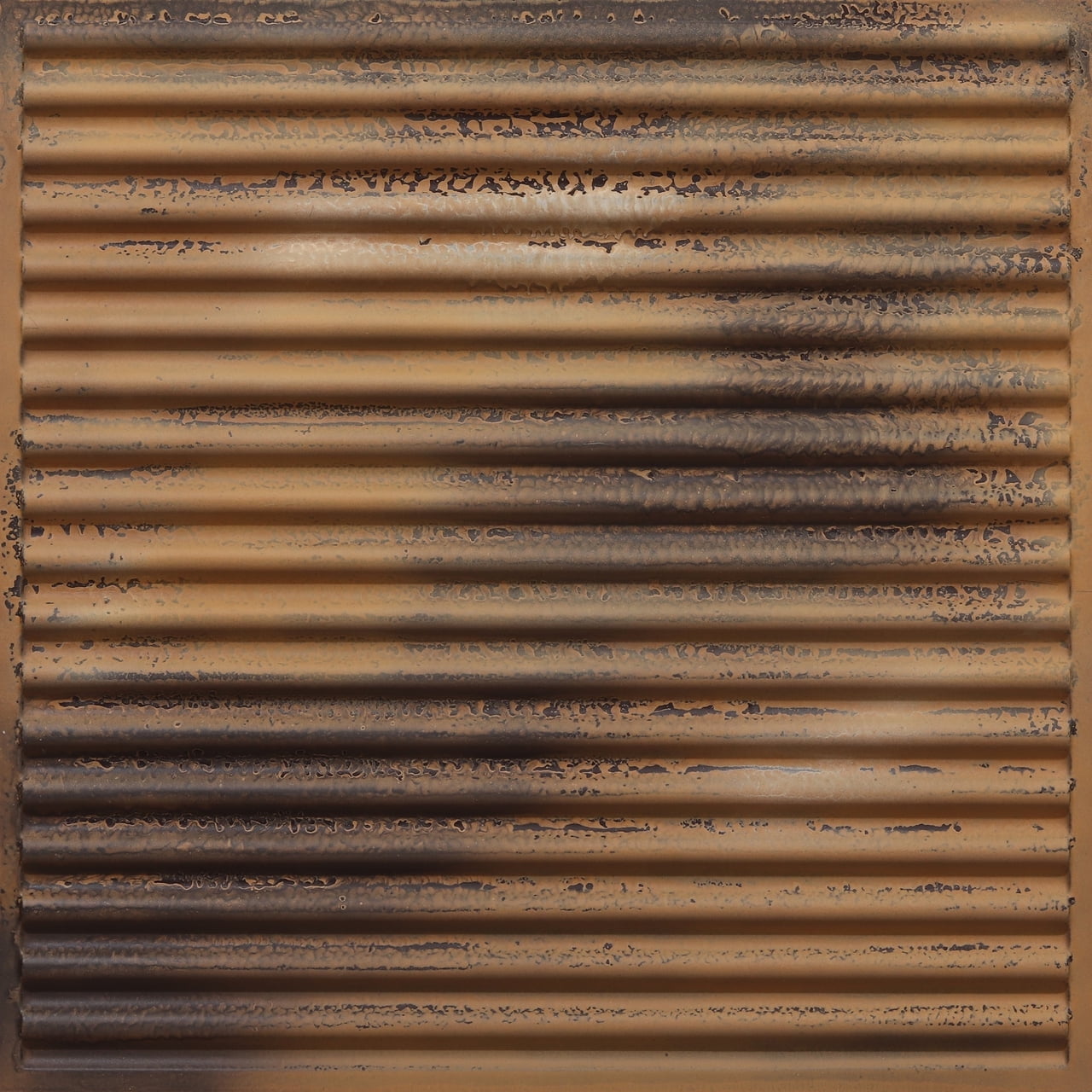 261 - Ridged Metal 2 ft. x 2 ft. PVC Glue-up or Lay in Ceiling Tile in ...