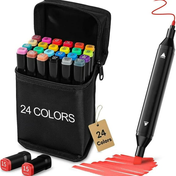 262/168/120/80/24 Colors Alcohol Markers Artist Drawing Painting and Sketching Art Dual Tip ...