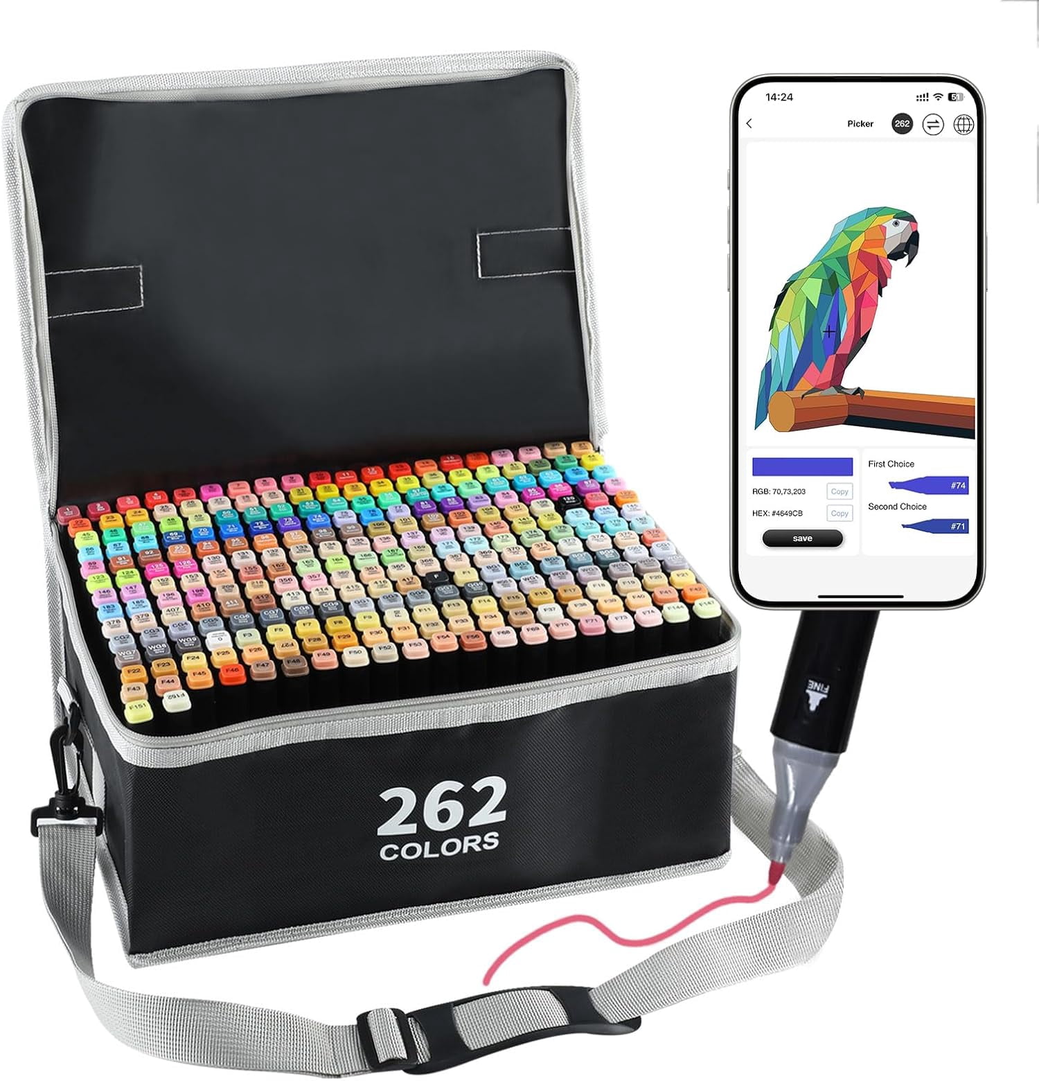 262 Colors Markers, Art Markers for Artists with Coloring App, Dual Tip ...