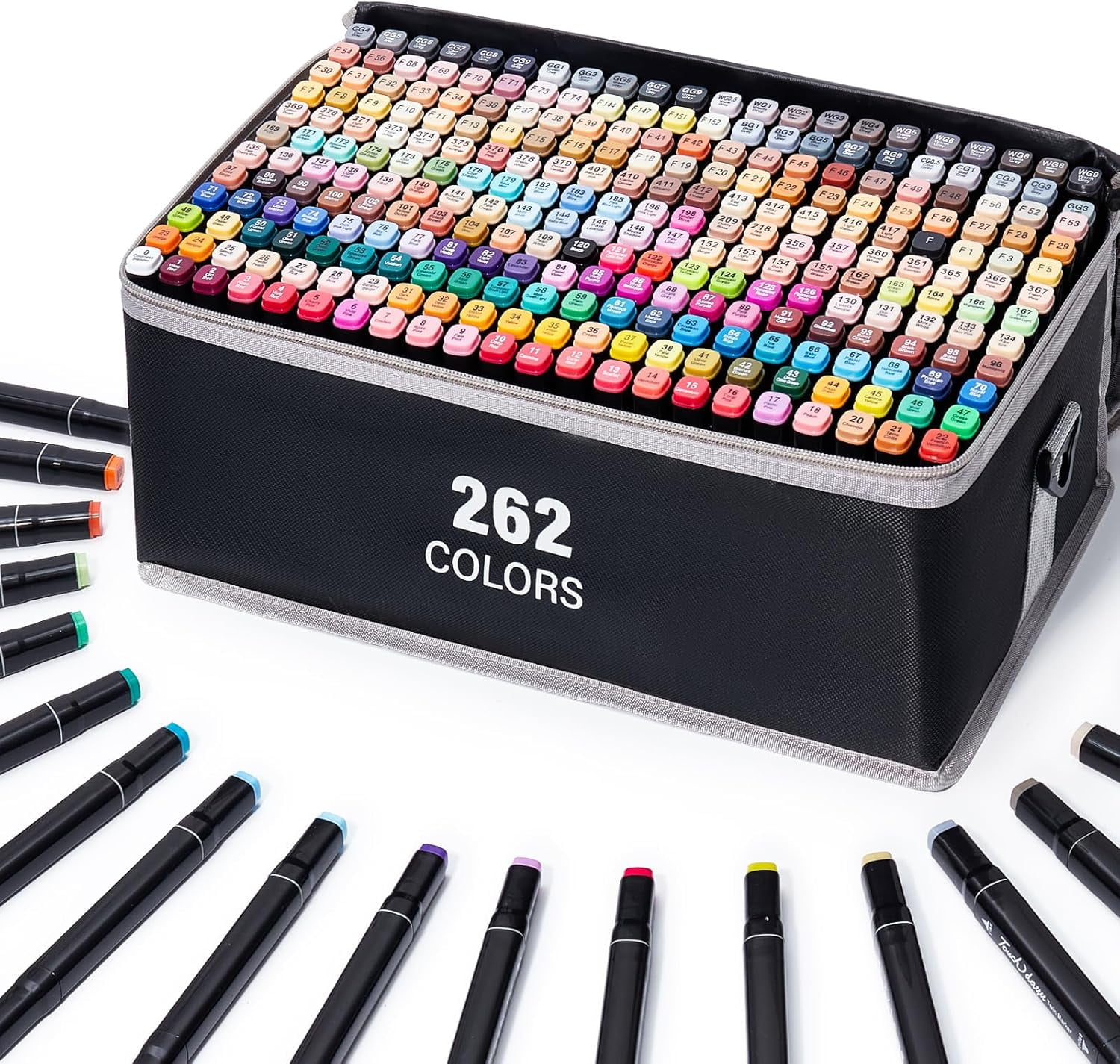 262 Colors Markers - Dual Tip Permanent Art Markers Set for Coloring ...