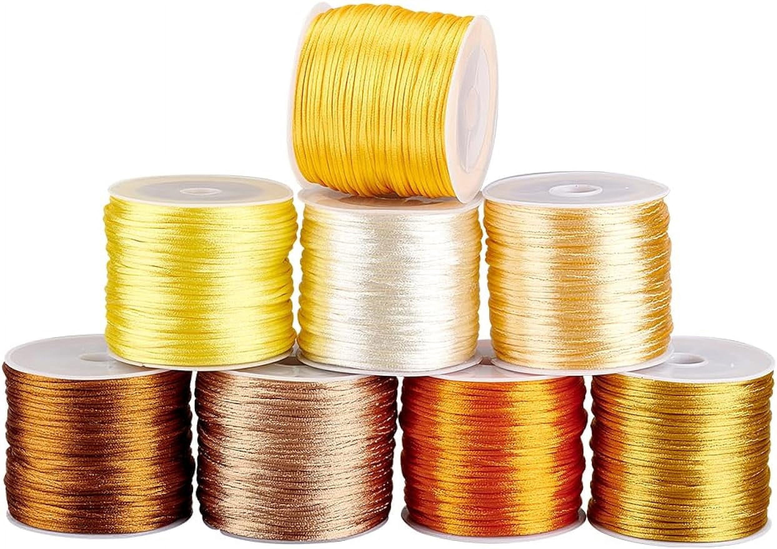 262 Yards 1mm Nylon String Trim 8 Colors Satin Rattail Cord Silk Cord ...