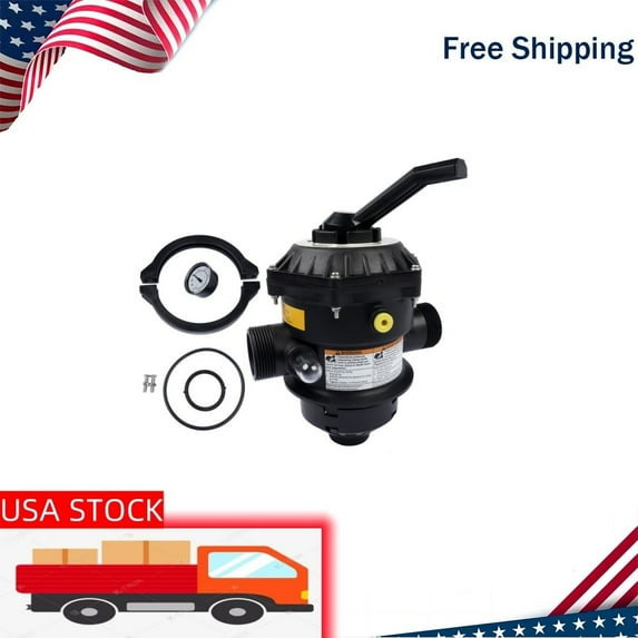 262506 1-1/2-Inch 6-Way Clamp Style Valve For Pentair Pool and Spa Sand ...