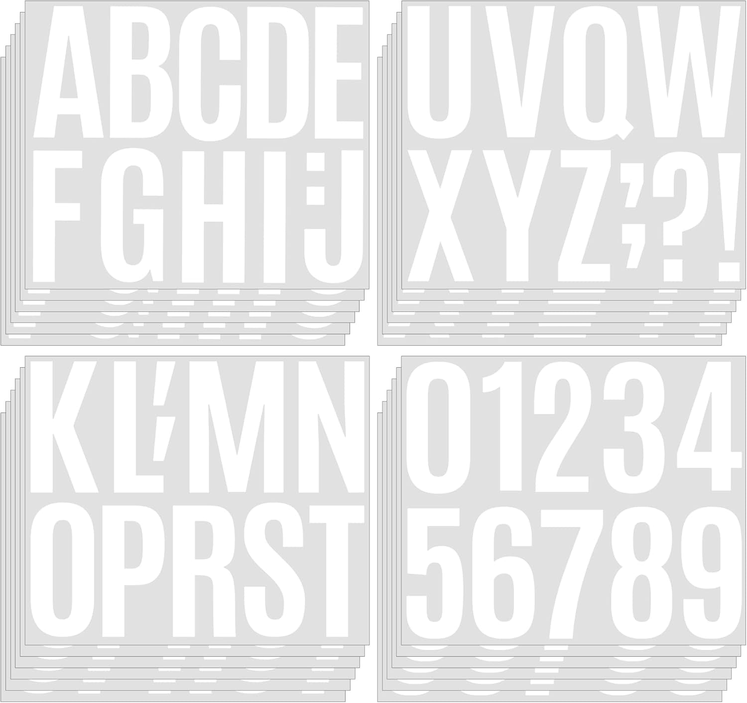 264 PCS Letter Stickers Large Mailbox Numbers and Letters,Self-Adhesive ...