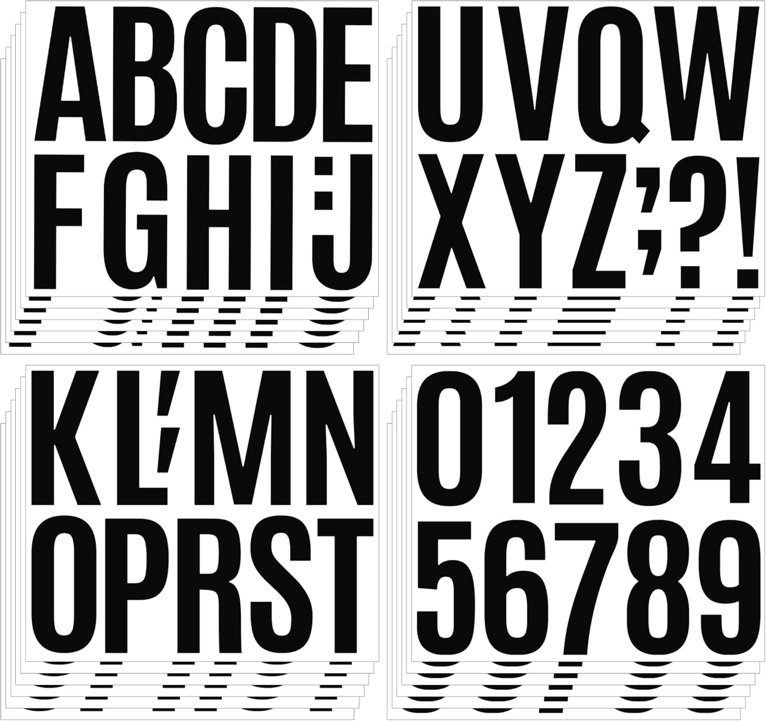 264 PCS Letter Stickers Large Mailbox Numbers and Letters,Self-Adhesive ...