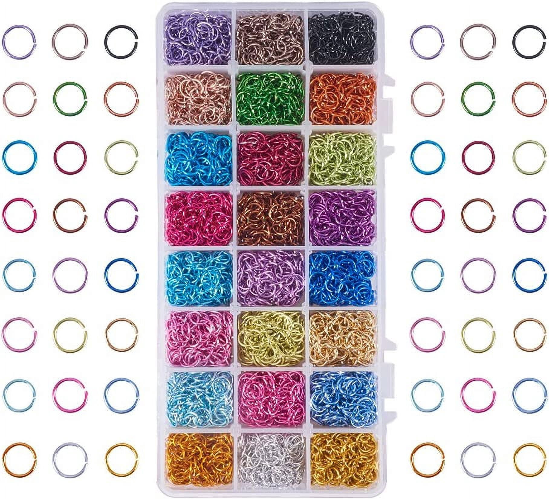 2640pcs Aluminum Jump Rings 24 Color Open Jump Rings 8mm Jewelry Ring ...