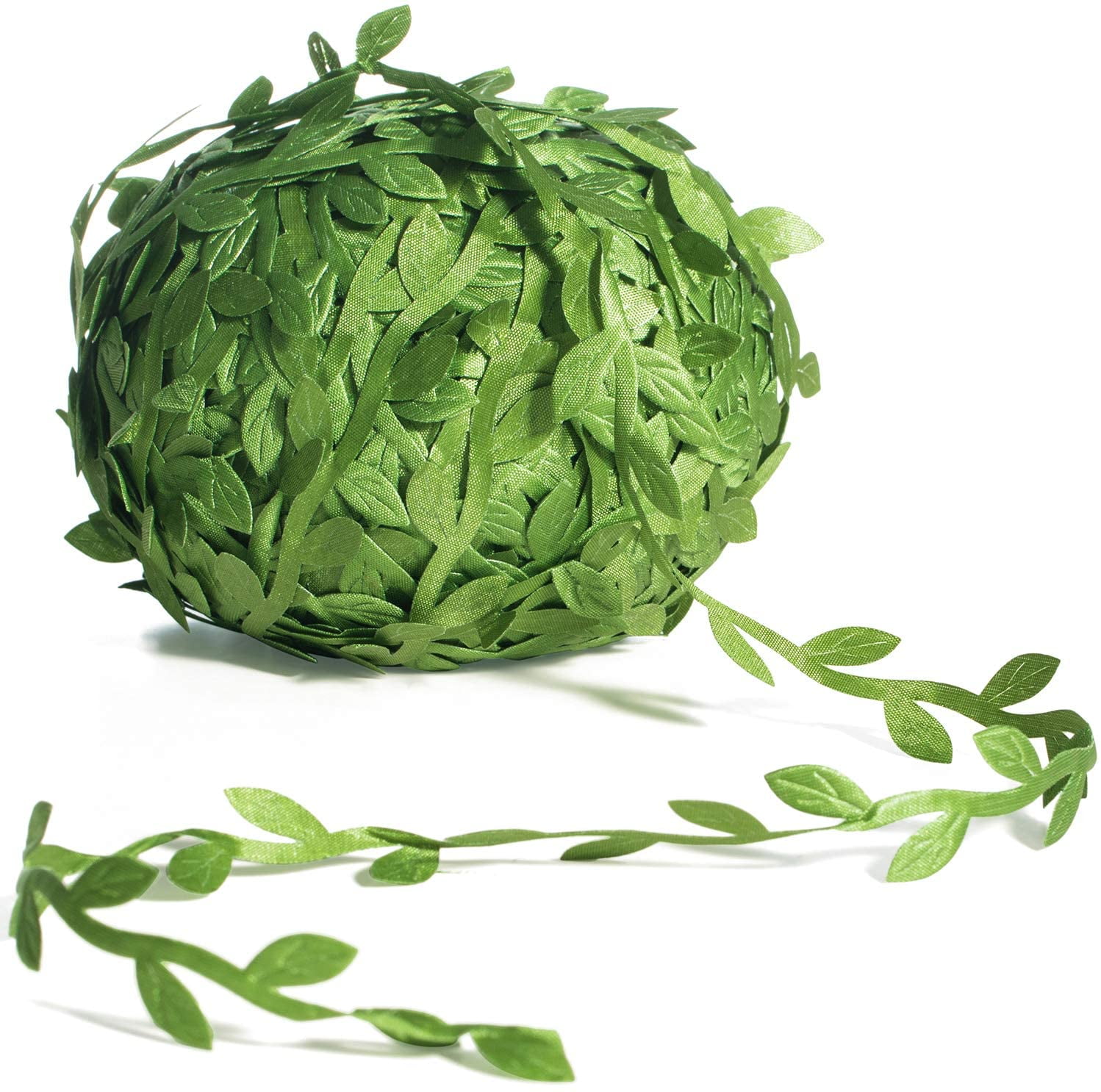 265 Ft Leaf Ribbon, Artificial Vines Leaves String Trim Ribbon Wild ...