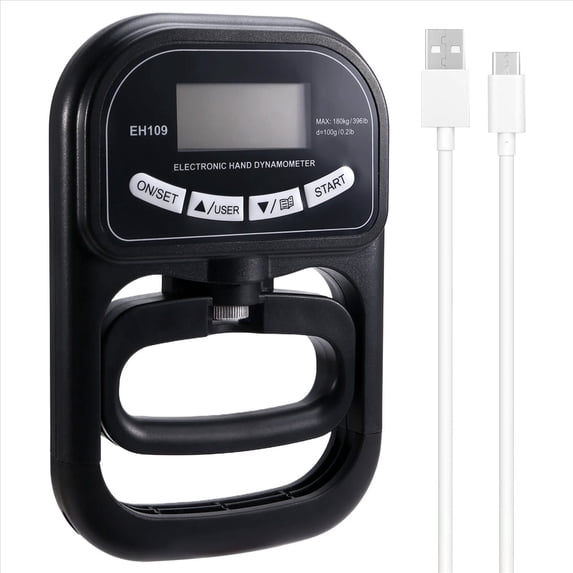 265 Lbs / 120Kgs Hand Dynamometer Grip Strength Trainer-Electronic Hand ...