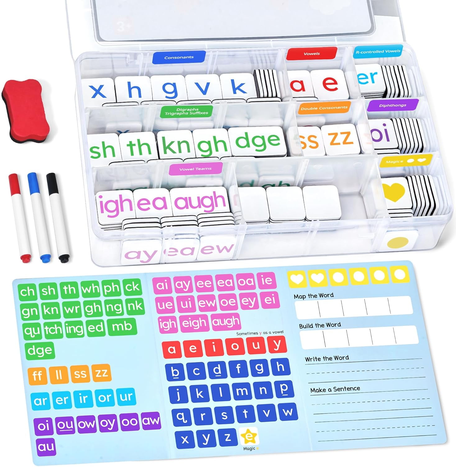 265 Phonics Magnetic Letter Tiles- Hooked on Phonics, ABC Reading Games ...