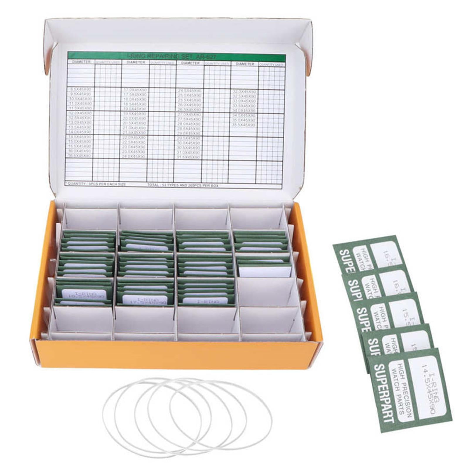 265-Piece Waterproof O Ring Kit for Watch Repair Plastic Assorted Sizes ...