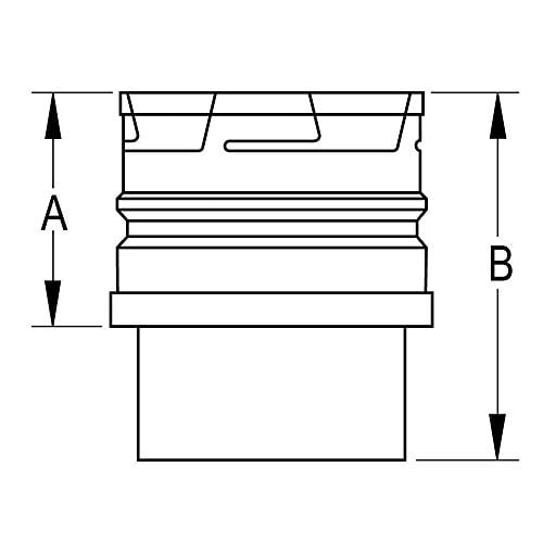 265207 7" Draft Hood Connector- B-Vent (Pack of 4) - Walmart.com