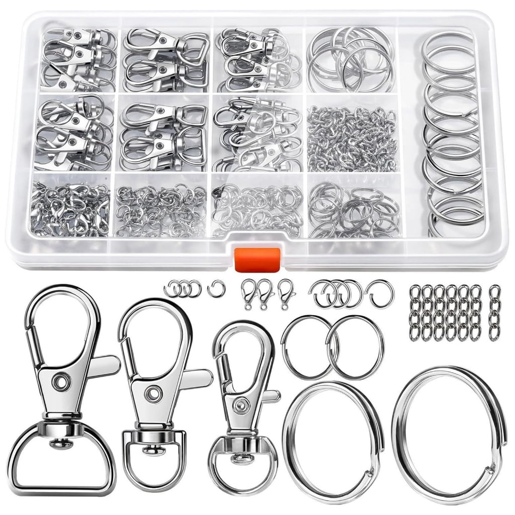 265Pcs Keychain Attachment Rotatable Key Rings Key Accessory Swivel ...