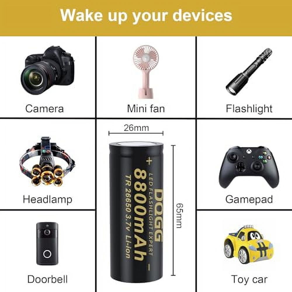 26650 Rechargeable Battery 8800mAh 3.7Volt High Capacity 26650 ...