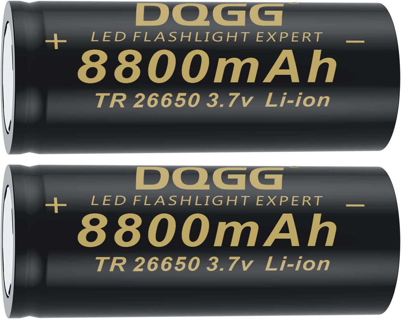 26650 Rechargeable Battery 8800mAh Large Capacity 3.7V 26650 Batteries Rechargeable 2 Pack for ...
