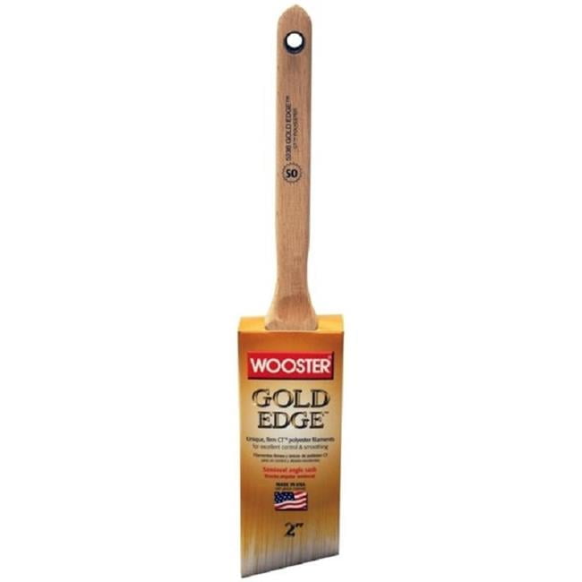 266898 2 in. Gold Edge Semioval Angle Brush - Gold - 2 in. - Walmart.com