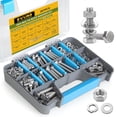 267PCS Hex Bolts and Nuts Assortment Kit,1/4-20, 5/16-18, 3/8-16 Bolt ...