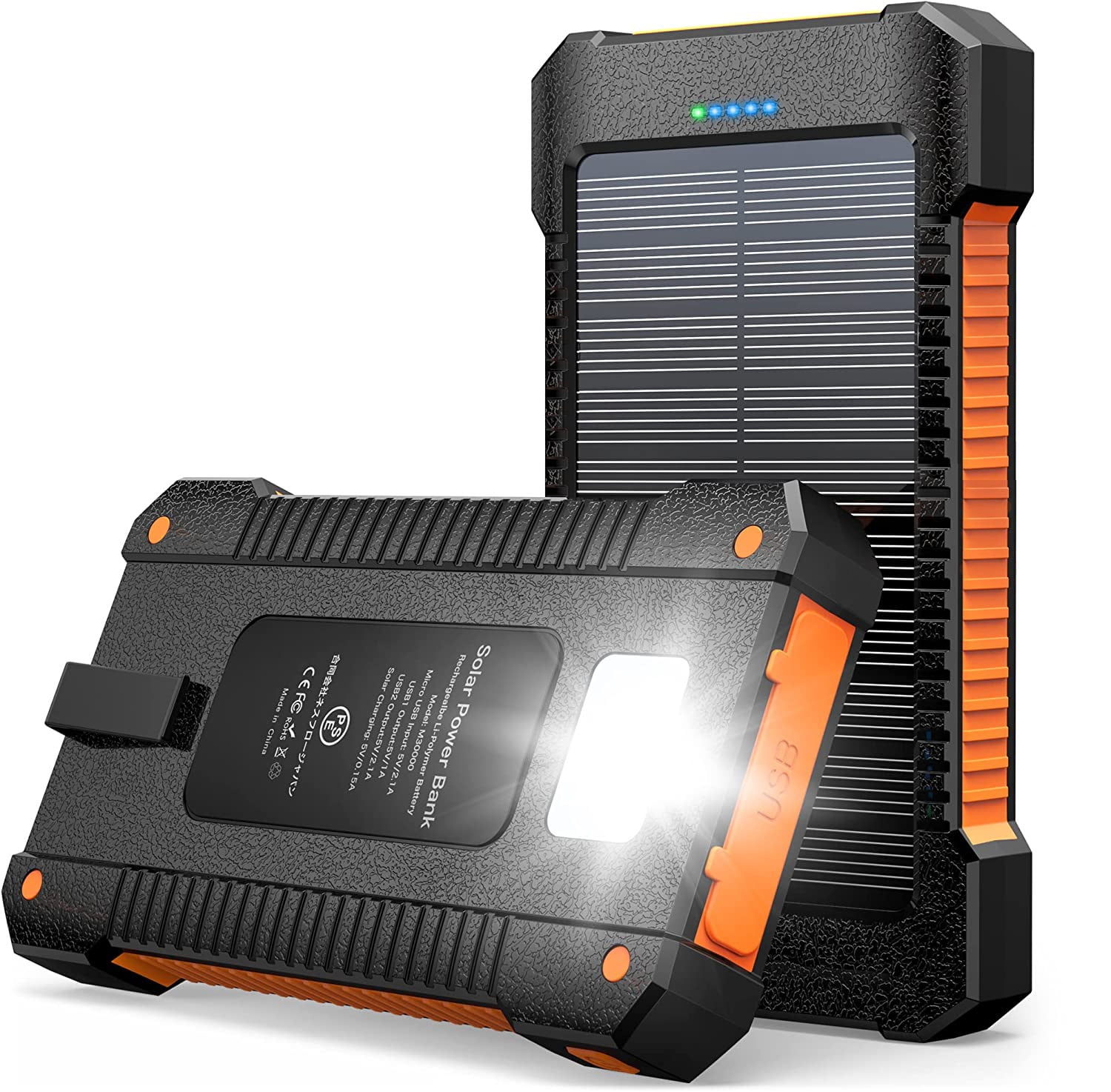 OWNTECH Portable Solar Charger for iphone android, 30000mah Wireless ...