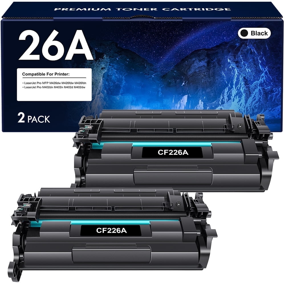 HP 26A Black Toner 2-Pack for Laserjet Pro M402, M426 Printer, High ...