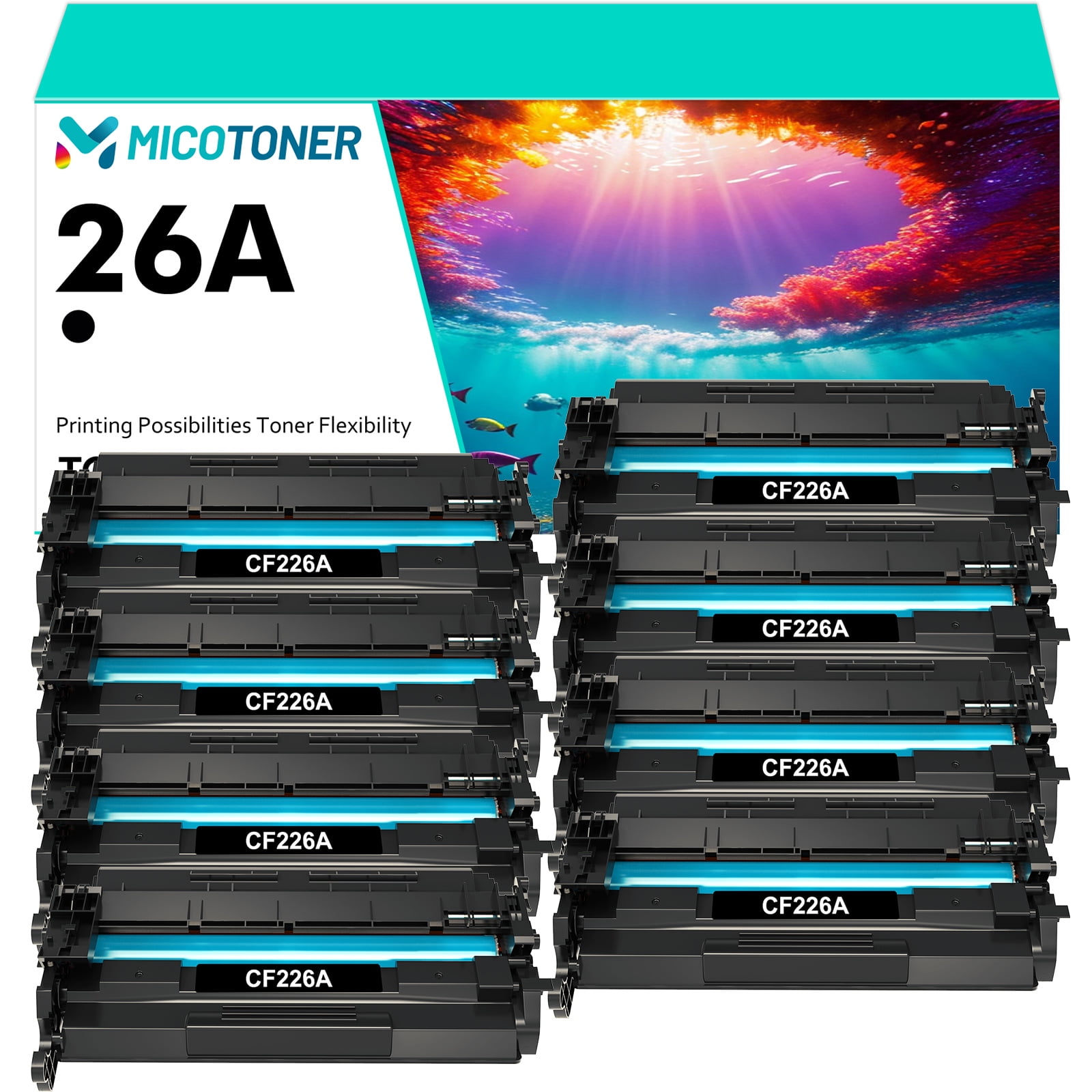 26A Toner Cartridge Compatible for HP CF226A 26A 26X Work with HP ...