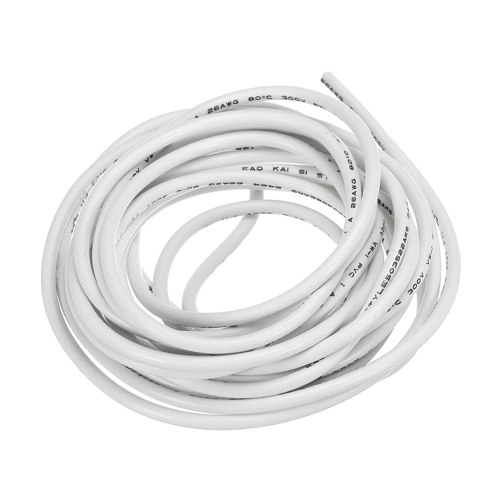 26AWG Electrical Wire 2 Conductors Tinned Copper 9.8Ft Low Voltage PVC ...